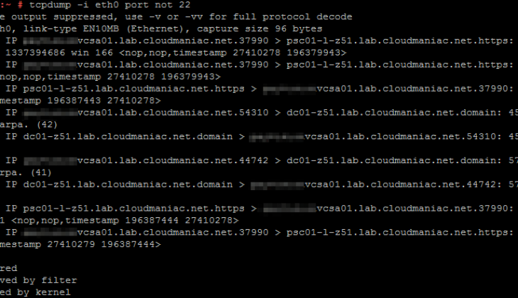 How-to do a tcpdump on vCenter Server Appliance? · cloudmaniac.net - Romain Decker